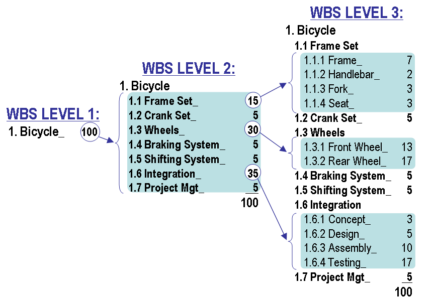 Work breakdown structure (WBS)