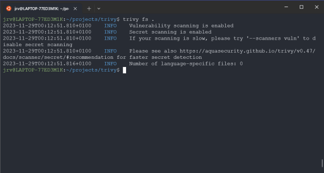 Usando Trivy como escaner de vulnerabilidades